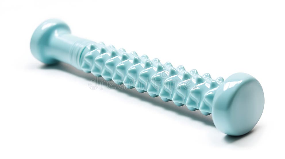 A Blue and White Exercise Ball with a Blue Handle Stock Photo - Image ...