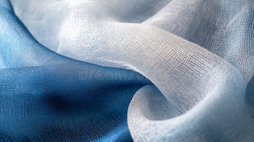 Blue and White Fabric Drape Texture Stock Illustration - Illustration ...