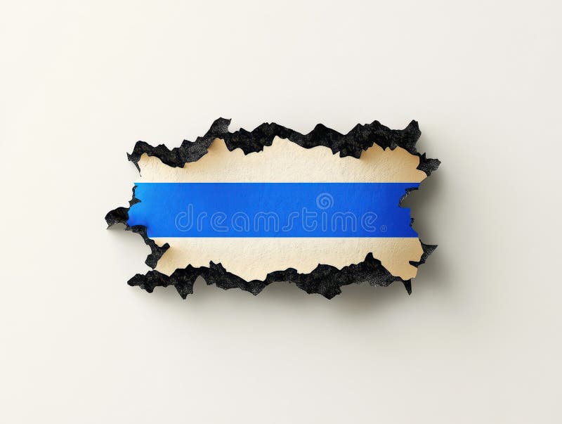 Blue and White Flag with Burnt Edges Effect Stock Illustration ...