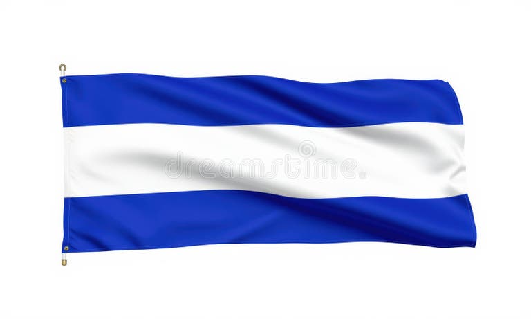 Blue and White Flag Waving in Wind, Symbolizing Unity and Pride. Design ...