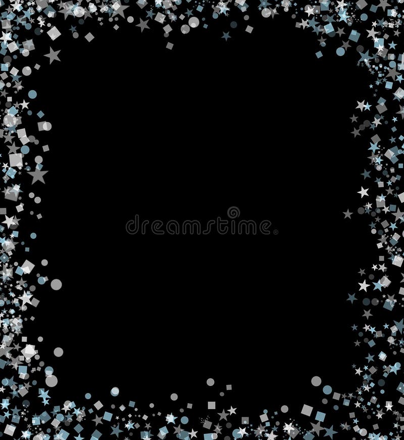 A Blue and White Frame Made of Different Geometric Shapes. Stock ...