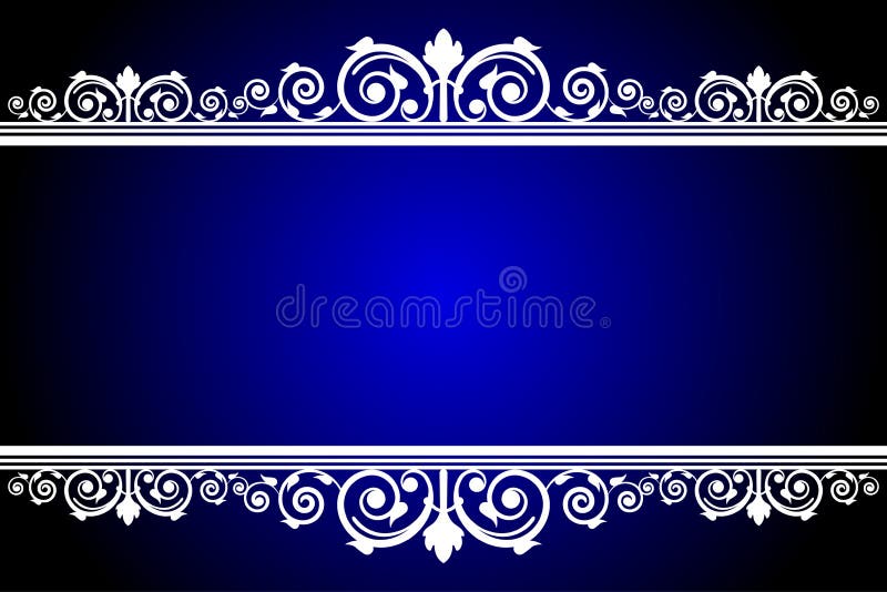 Blue and white frame stock vector. Illustration of decorative - 34180876
