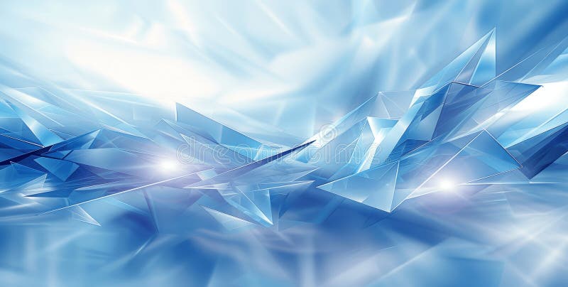 Blue and White Futuristic Crystal Background with Sharp Polygonal ...