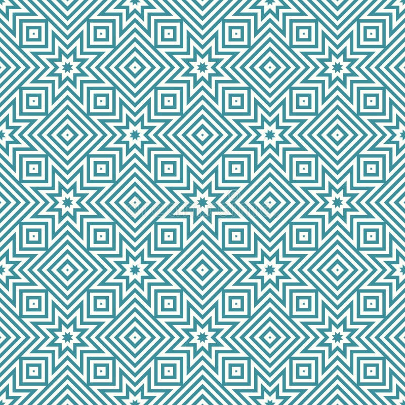 Blue and White Geometric Seamless Patterns Stock Vector - Illustration ...