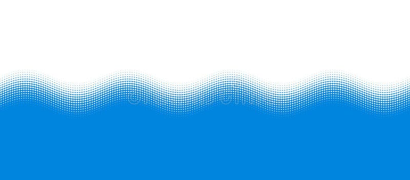 Blue and White Gradient Dotted Banner with Wave Stock Illustration ...