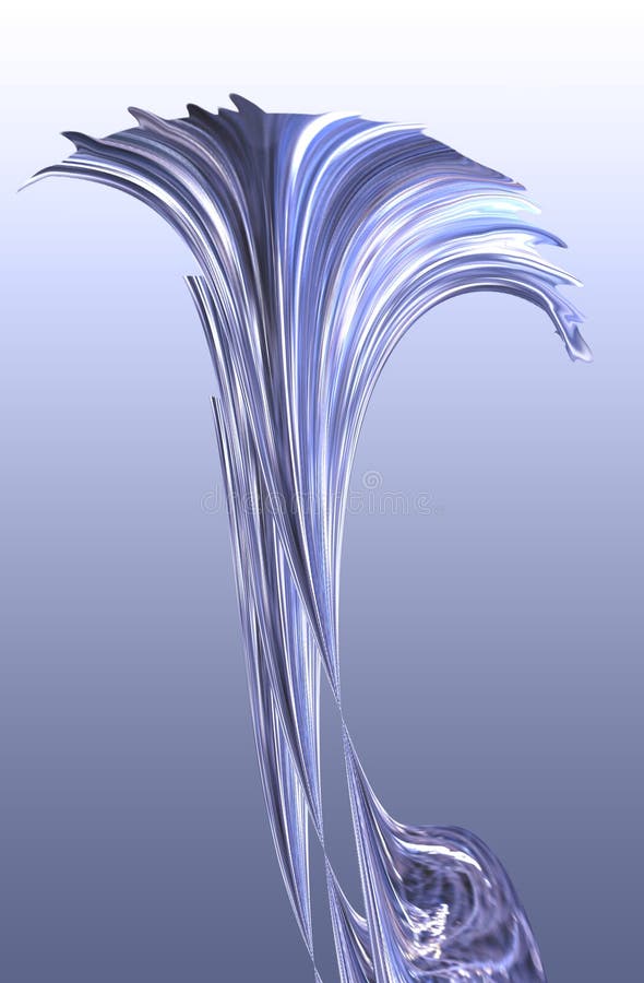 Blue White Gray Graphic Design. 3d Flowing Object Stock Photo - Image ...