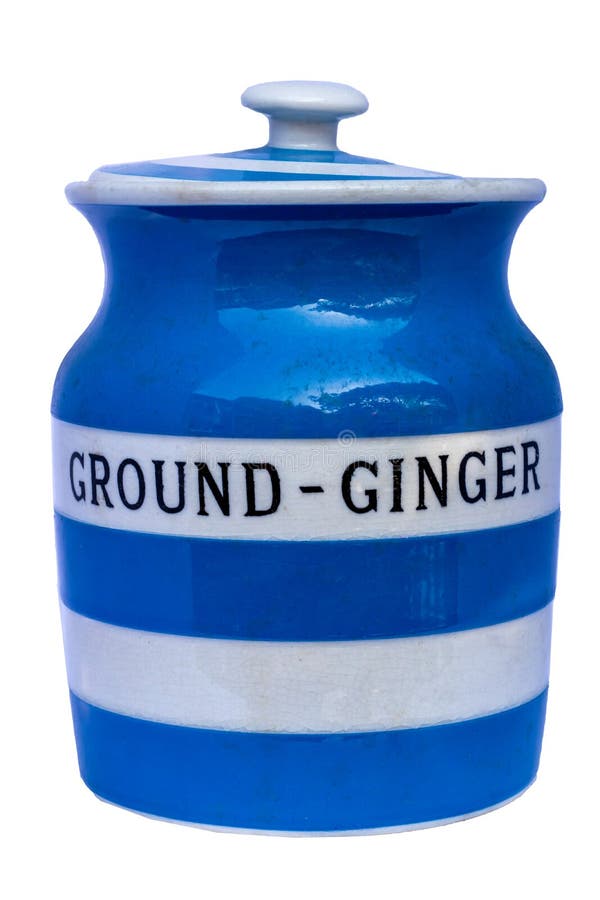Blue and White Ground Ginger Container Stock Image - Image of ginger ...
