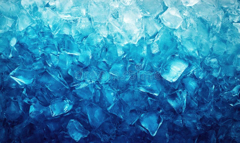 A Blue and White Ice Block with Many Pieces of Ice Stock Photo - Image ...