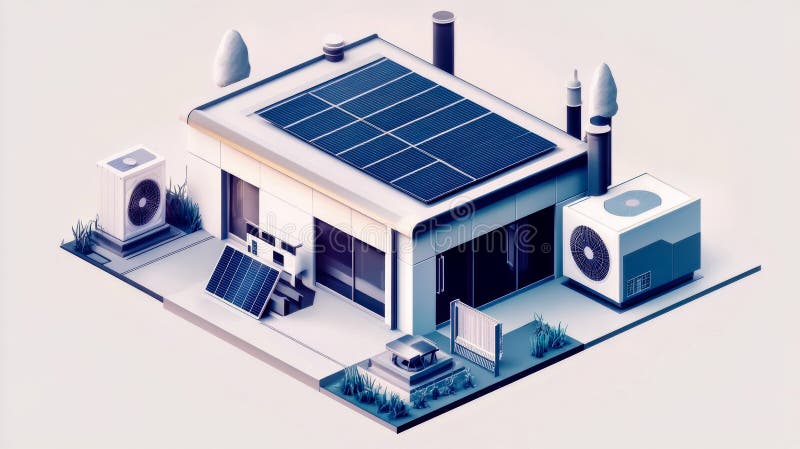 Blue and White Image of a Solar System Stock Illustration ...