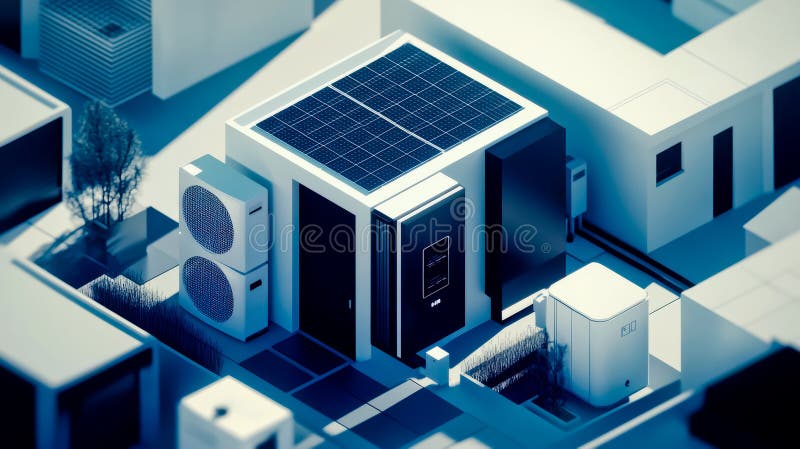 Blue and White Image of a Solar System Stock Illustration ...