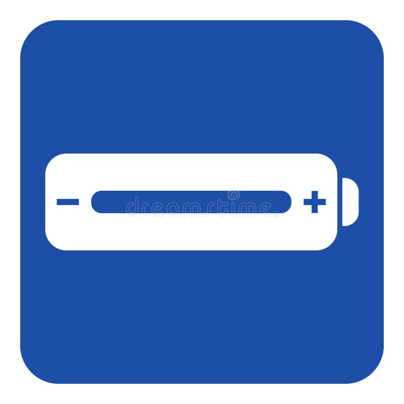 Blue, White Information Sign - Battery Full Icon Stock Vector ...