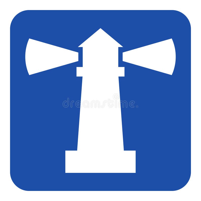 Blue, White Information Sign - Lighthouse Icon Stock Vector ...