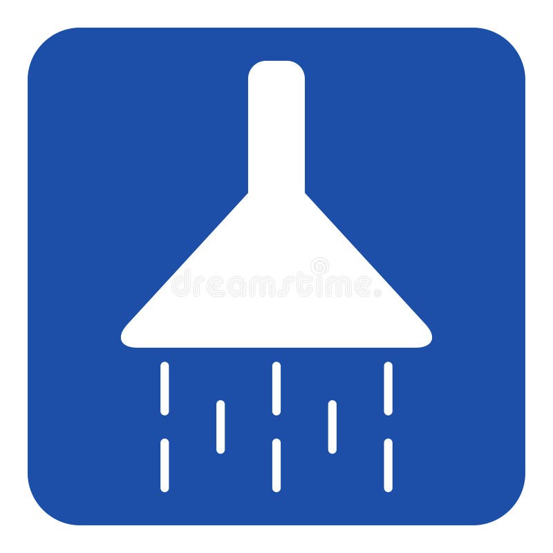 Blue, White Information Sign - Shower Icon Stock Vector - Illustration ...