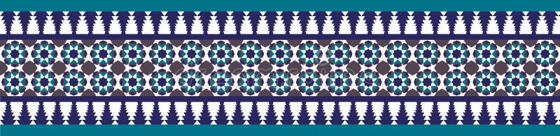Blue and White Islamic Pattern Design for Border Design Stock Vector ...