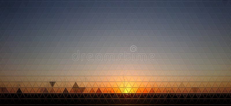 Orange Sunset Shapes Blurs Abstract Background Stock Illustration ...