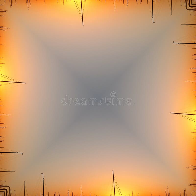 Orange Sunset Shapes Blurs Abstract Background Stock Illustration ...