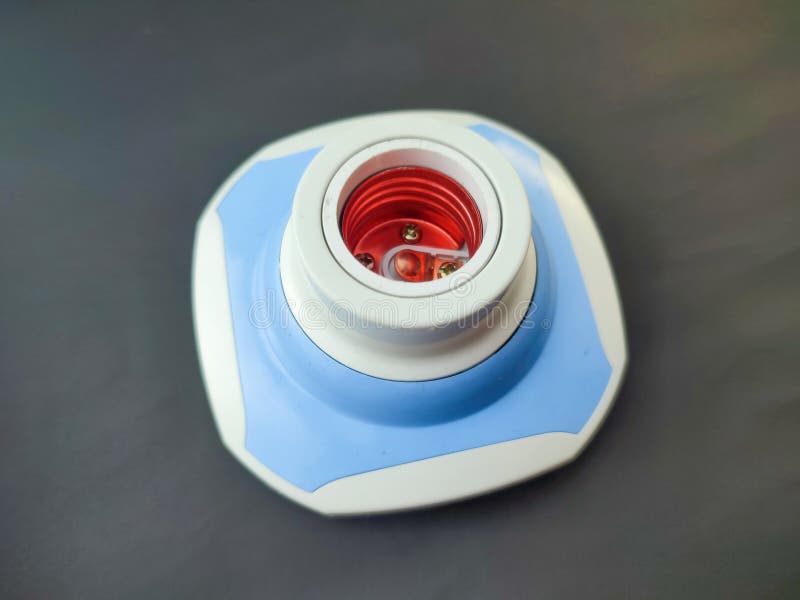 Blue and White Light Fittings Stock Image - Image of circle ...