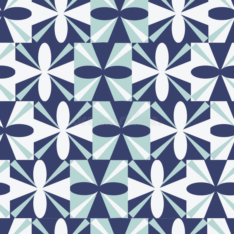 Blue,white,light Green Geometric Seamless Pattern Background Design ...