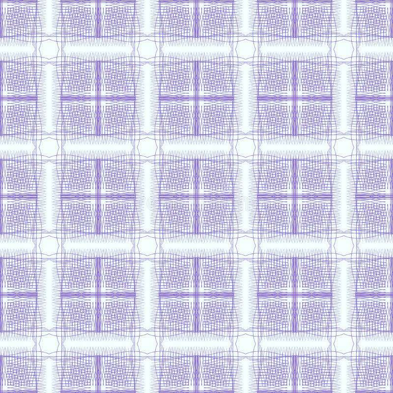 Blue and White Line Drawing Repeat Pattern Stock Illustration ...