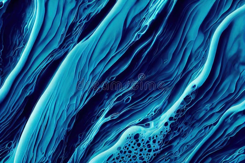 Blue and White Liquid Paint Abstract Pattern Background Digital ...
