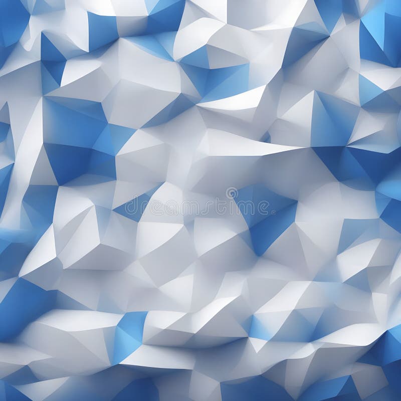 Blue, White Low Poly Background and Texture, Abstract Light Blue ...
