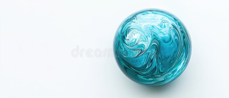Abstract Marble Sphere on White Stock Illustration - Illustration of ...