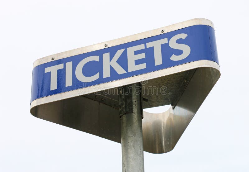 Blue and White Metal Parking Ticket Dispensing Sign Stock Photo - Image ...