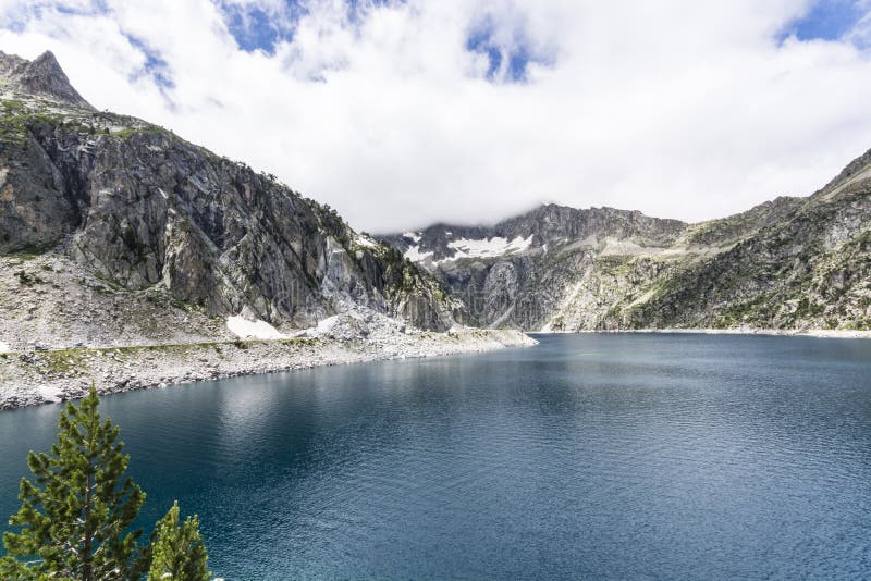 Blue and white stock photo. Image of blue, pyrenees, water - 48714054