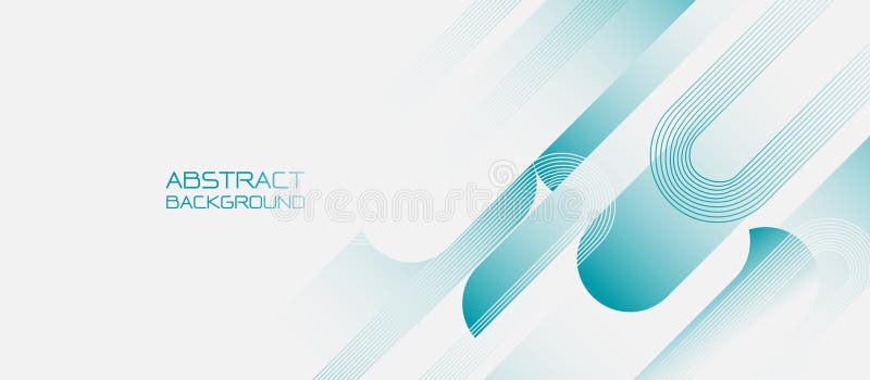 Blue and White Minimal Abstract Background with Round Rectangle Lines ...