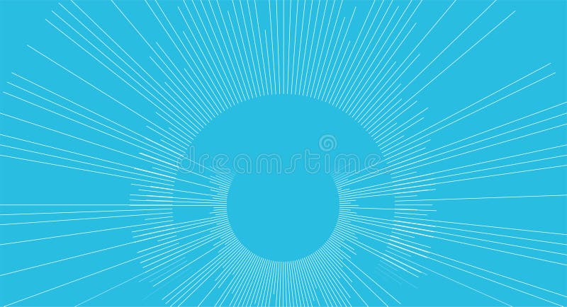 Blue White Minimal Linear Rays Arranged in a Circle Abstract Tech ...