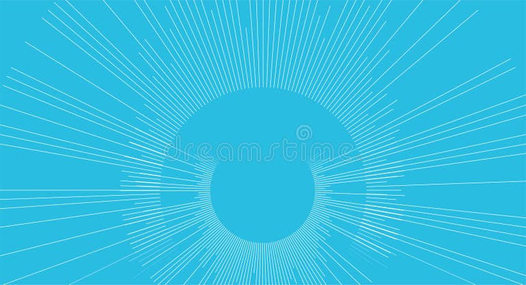 Blue White Minimal Linear Rays Arranged in a Circle Abstract Tech ...