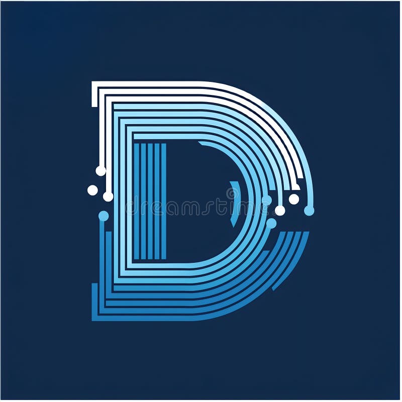 Stylish Blue Digital Logo Stock Illustrations – 2,094 Stylish Blue ...