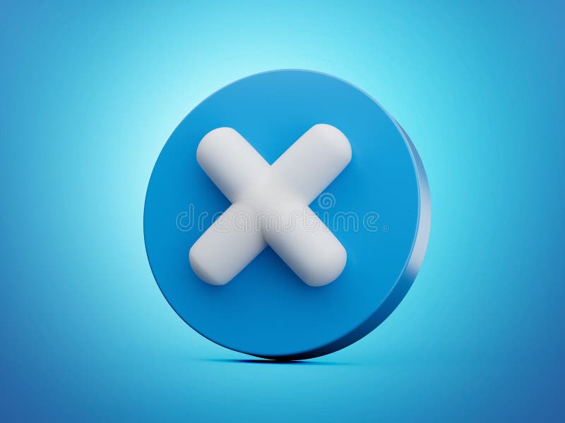 Blue and White Multiple Math Symbol. 3D Illustration Stock Illustration ...