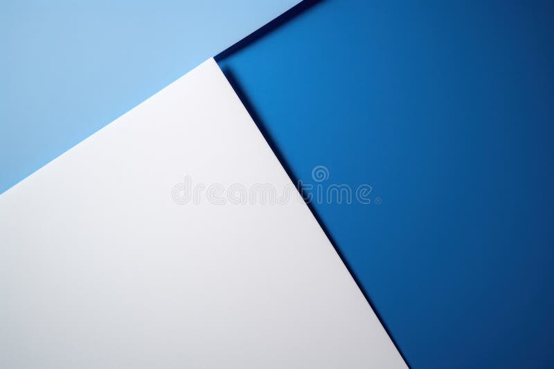 Blue and White Overlapping Paper on Floor Background AI Generated Stock ...