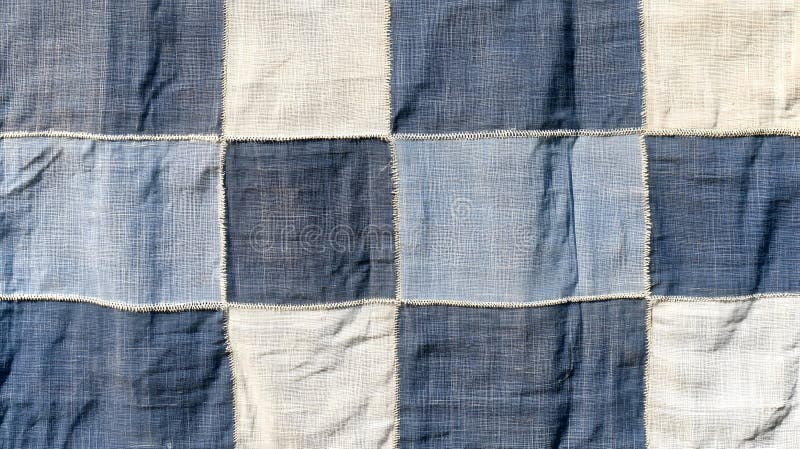 Blue and White Patchwork Fabric Texture Seamless Good Resolution Stock Photo Stock Illustration ...