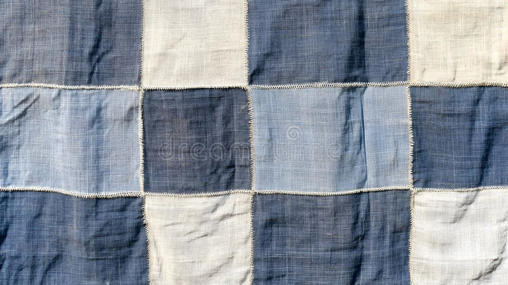 Blue and White Patchwork Fabric Texture Seamless Good Resolution Stock ...