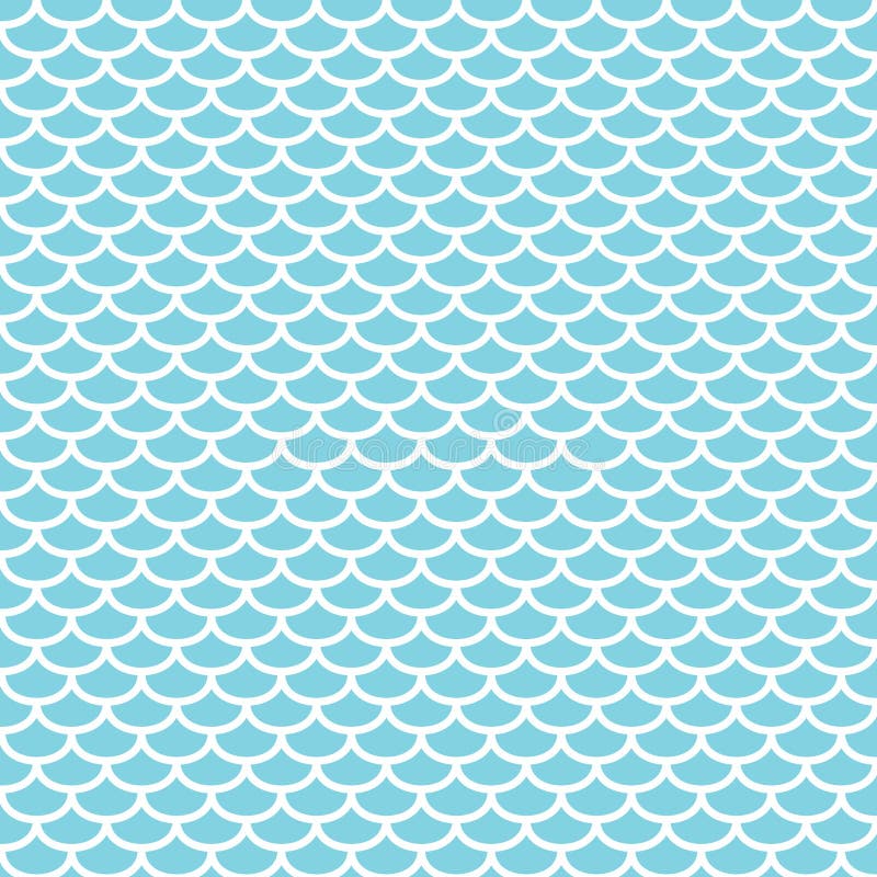 Blue and White Pattern, Fish Scales Stock Vector - Illustration of ...