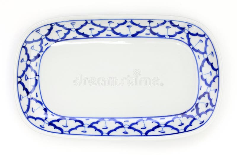 Blue and White Plate Pineapple Pattern Traditional Style Stock Image ...