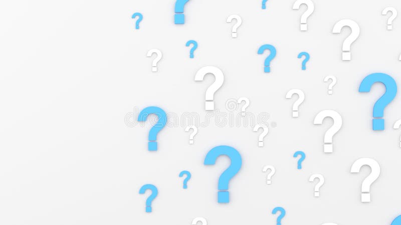 Blue and White Question Marks Stock Illustration - Illustration of ...