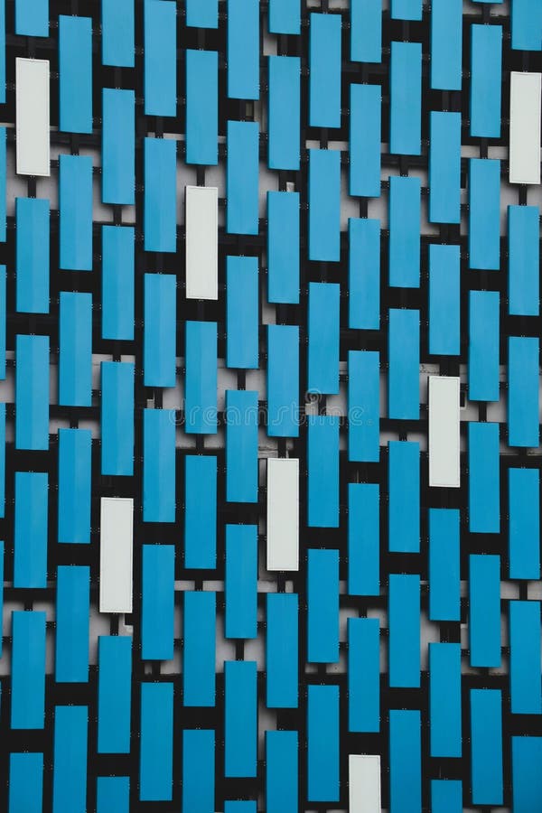 Blue and White Rectangle City Building Facade Stock Illustration ...