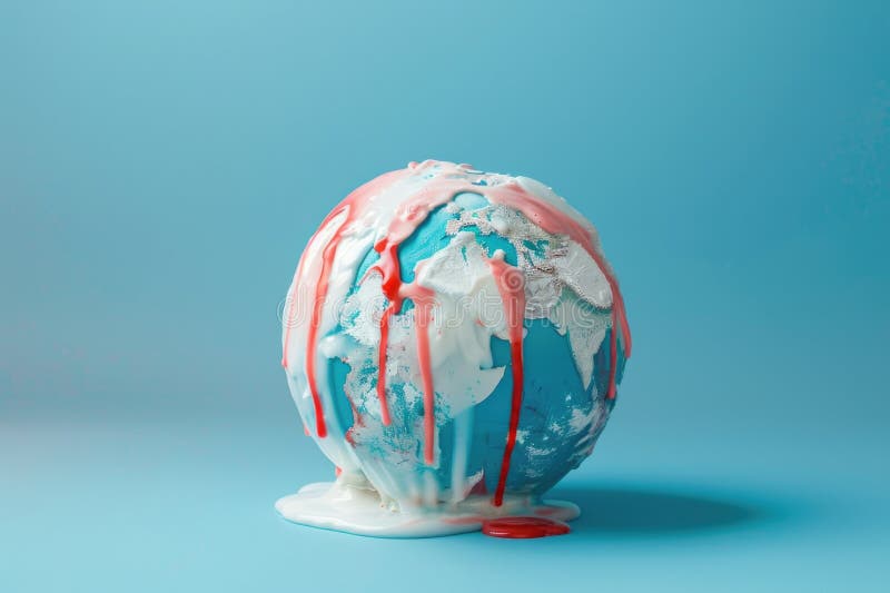 Blue White Red Ice Cream Sundae Stock Image - Image of treat, gathering ...