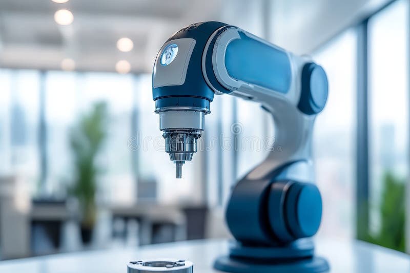 Blue and White Robotic Arm with Advanced Gripping Tool in Sterile High ...