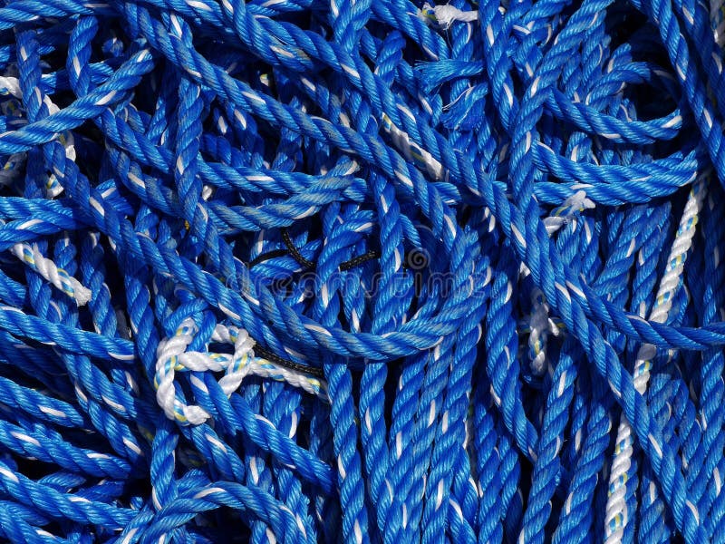 Blue and white rope stock photo. Image of difficulty - 43466838