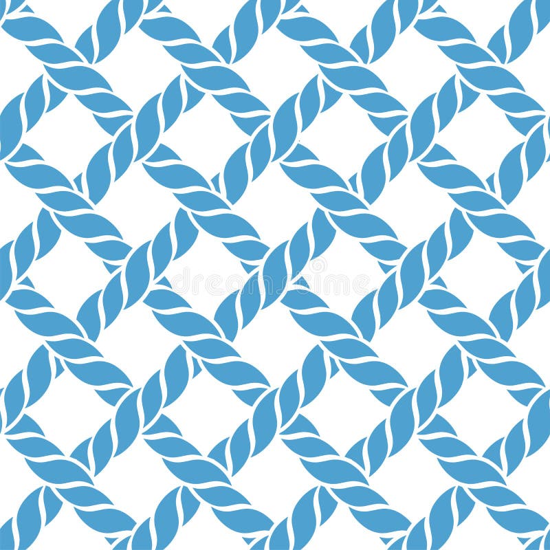 Blue Rope or Thread Seamless Pattern Stock Vector - Illustration of ...