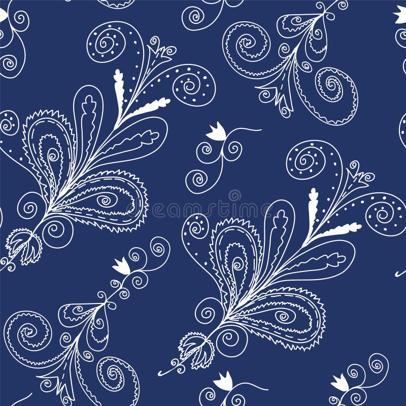 Blue White Pattern Seamless Stock Illustrations – 387,362 Blue White ...