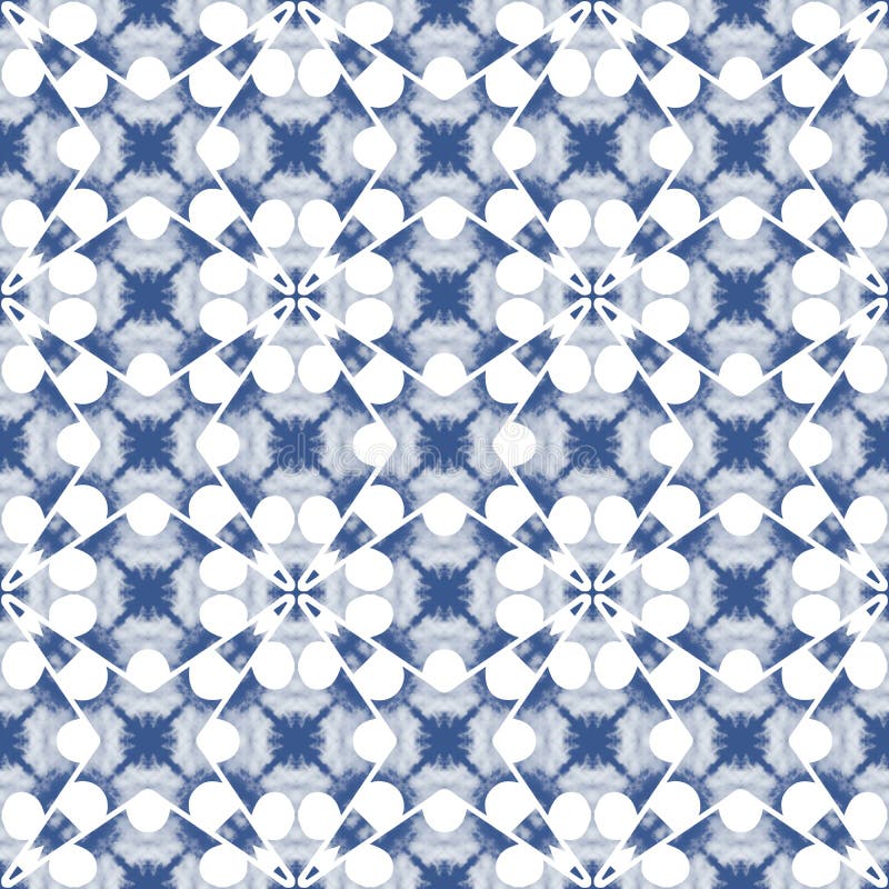 Blue and White Seamless Pattern. Stock Illustration - Illustration of ...