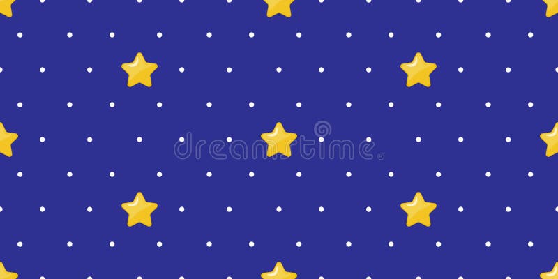 Seamless Polka Dot Pattern with Stars. Stock Illustration ...
