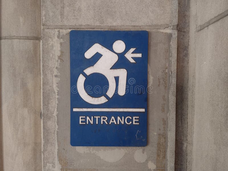 Handicapped Entrance, Dynamic Accessibility Symbol, Braille Editorial ...