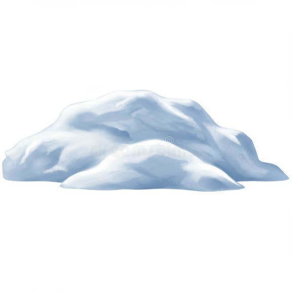 Blue and White Snowdrift Winter Illustration Stock Illustration ...