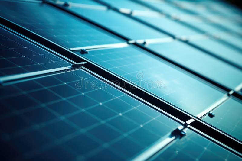 Blue and White Solar Panel with Grid Pattern Stock Illustration ...